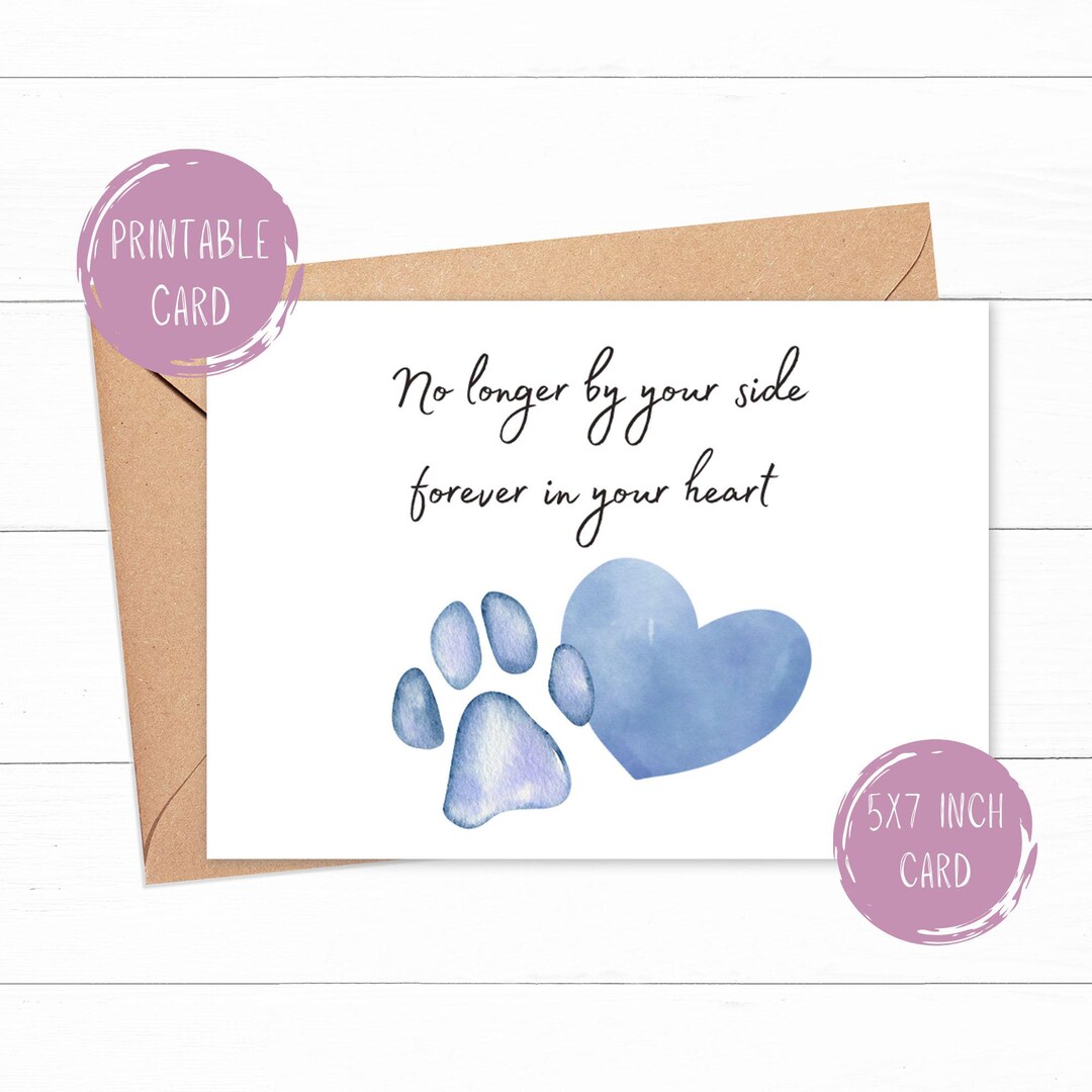 Printable Dog Condolence Card | Dog Loss Card | Dog Sympathy Card ...