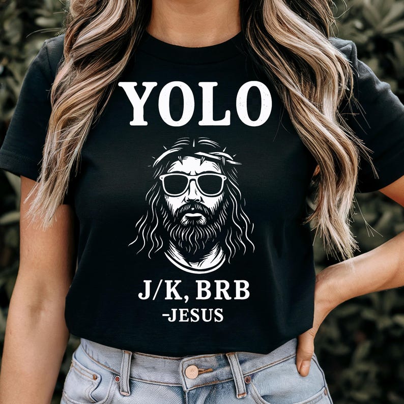 Comfort Colors YOLO JK Jesus Png, Trendy Cool Jesus Png, Vintage ...