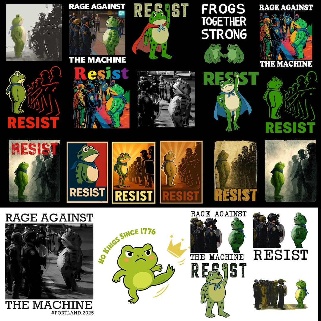 50+ Portland Frog Protest Png, Anti ICE Png, Anti Fascism Png, Anti ...