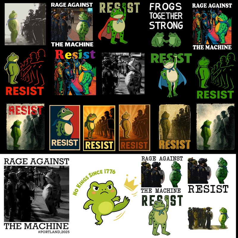 Frog Resistance Sticker - Etsy UK