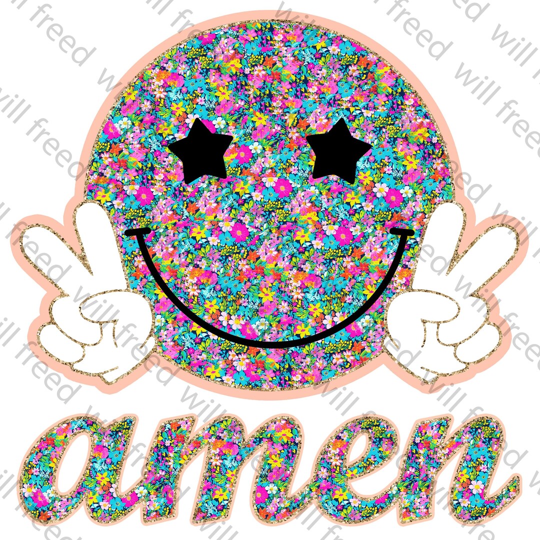 Smiley PNG, Floral PNG, Trending Neon Floral, Spring Png, Smiley Face ...