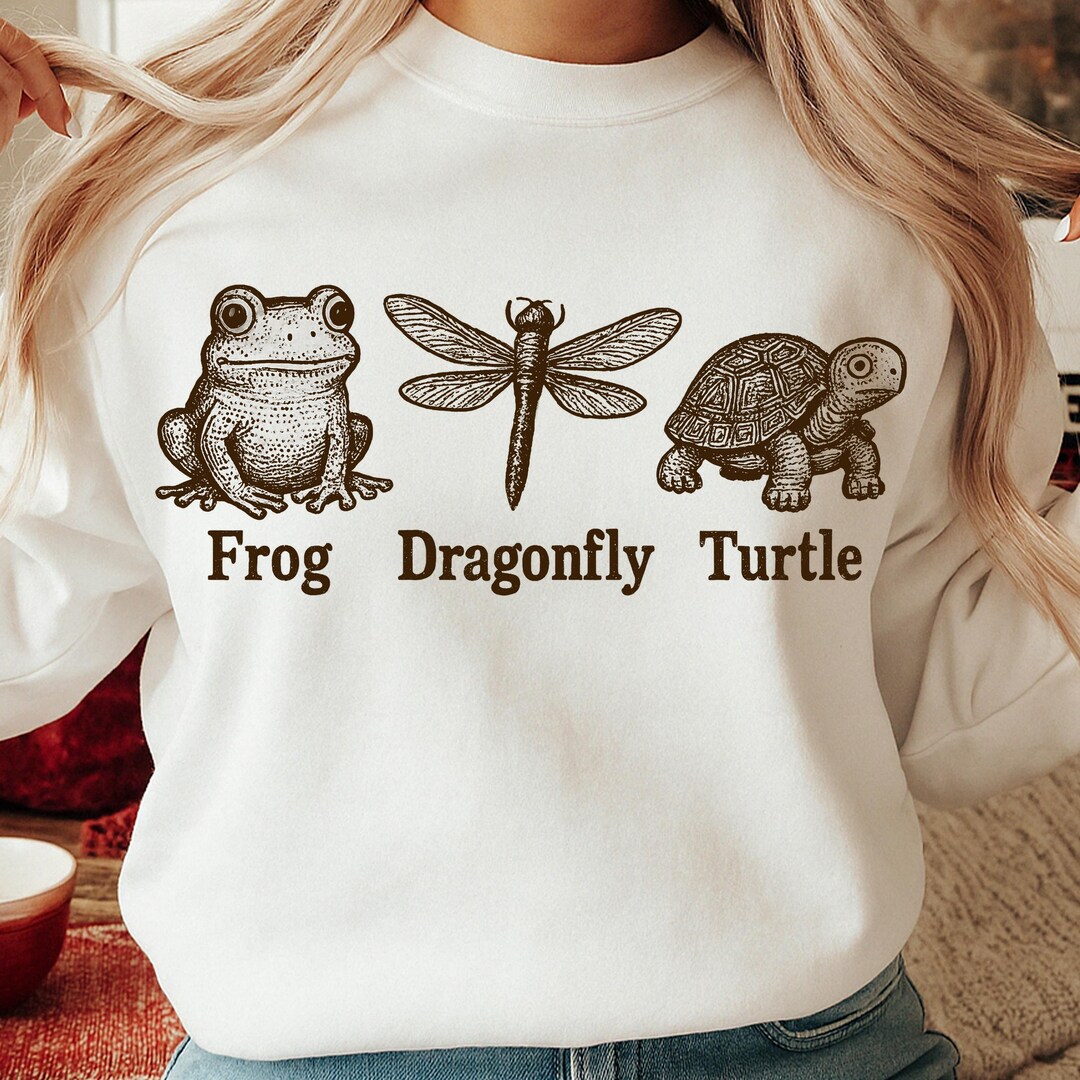 Frog Dragonfly Turtle PNG, Insect Lover PNG Insects,womens Subtle ...