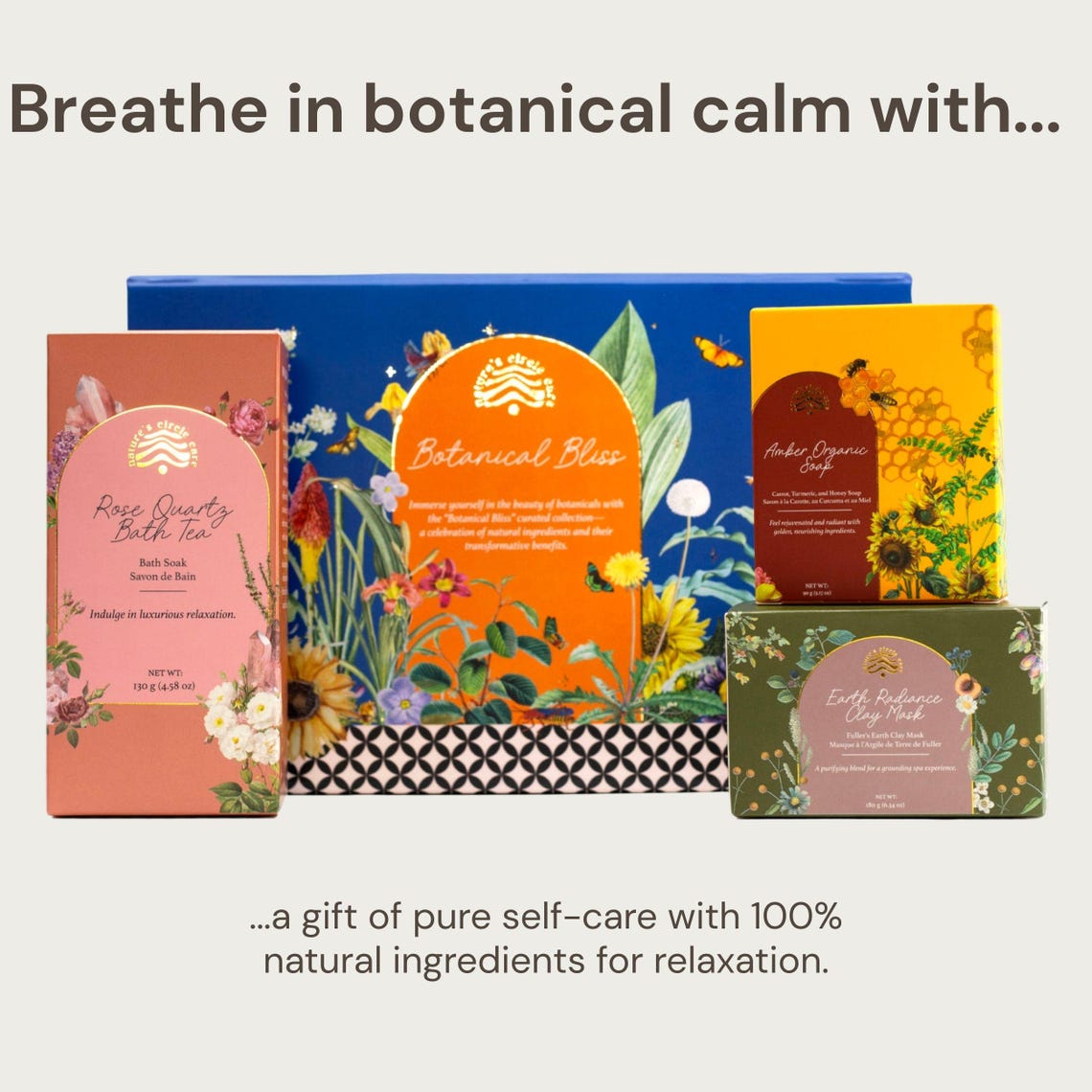 Botanical Bliss Gift Box – Natural Skincare Bundle of 3 or 5 | Eco ...