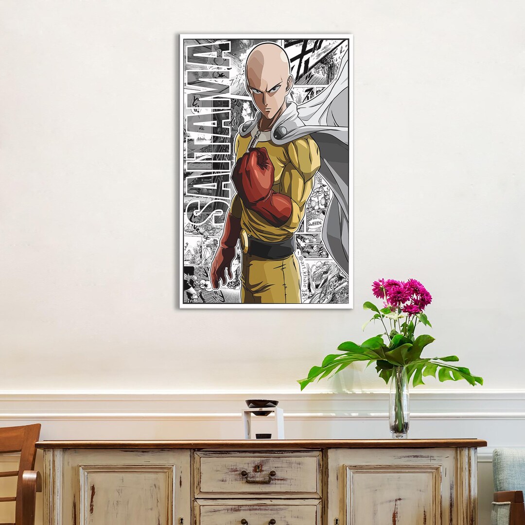One Punch Man Wall Art,saitama Wall Art,hobby Room Decor,anime Wall Art ...