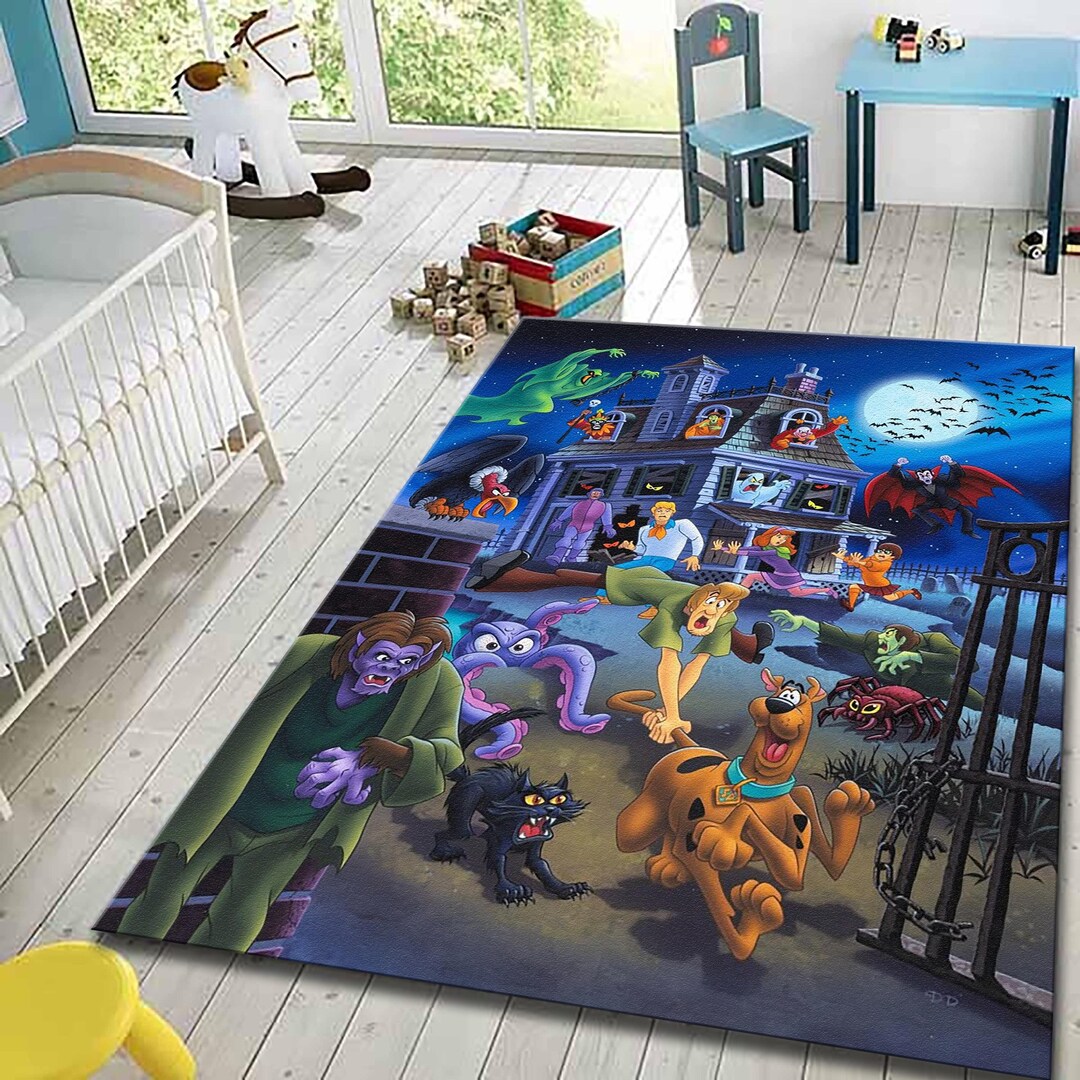 Scooby Doo Rug, Cartoon Rug, Scooby Doo Decor, Child Room Rug, Nonslip ...