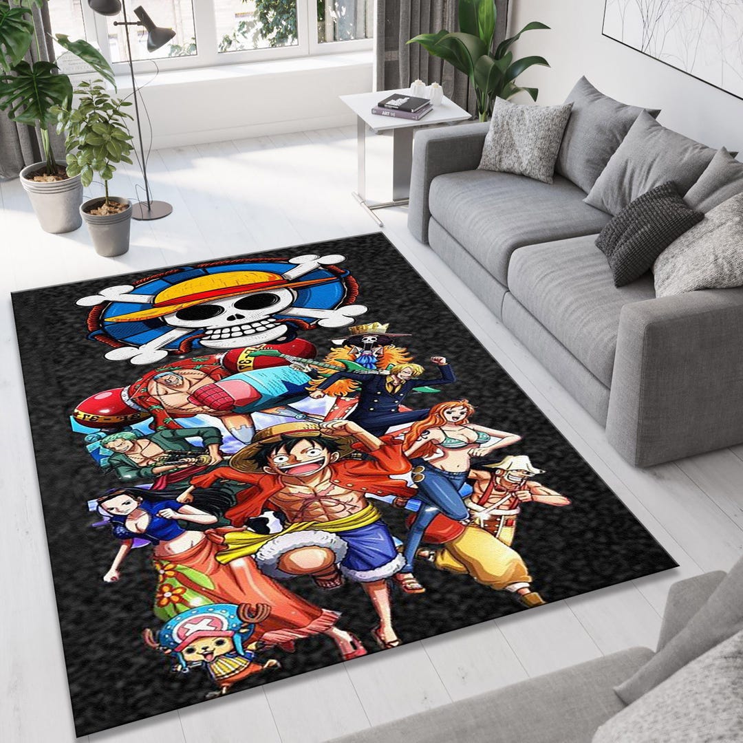 One Piece Rug, Luffy Rug, Mugiwara, Gear 5, Anime Rug, Washable Rug ...