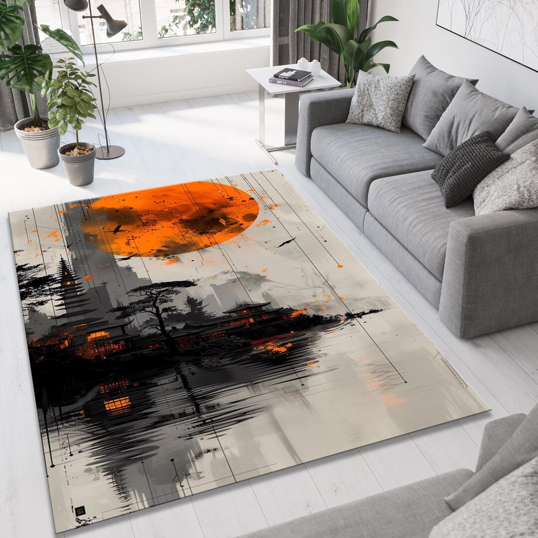 Japanese Rug, Old Landscape Design, Japanese Carpet, Japanese Motifs ...