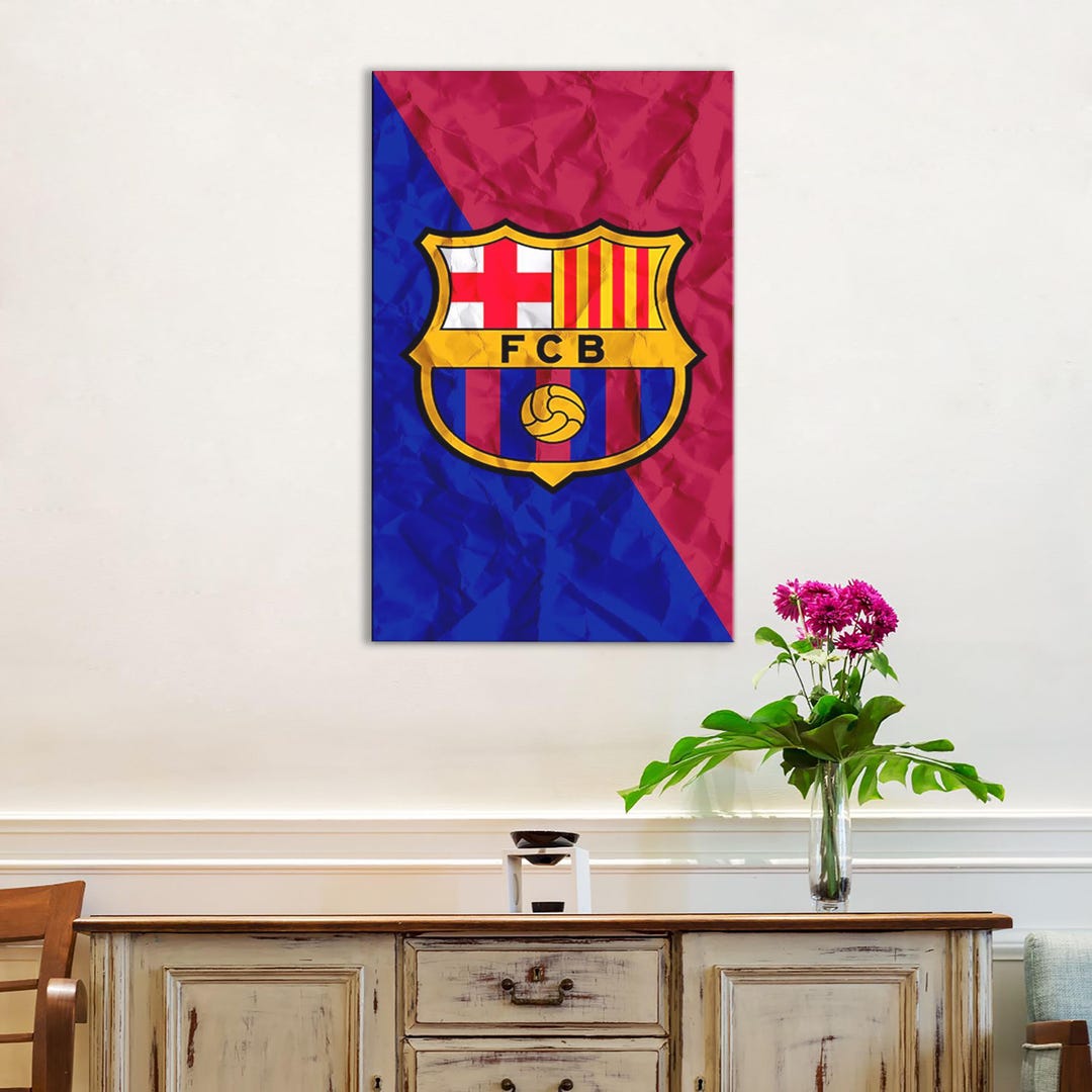 FC Barcelona Wall Art, FC Barcelona Logo Poster, Football Poster, La ...