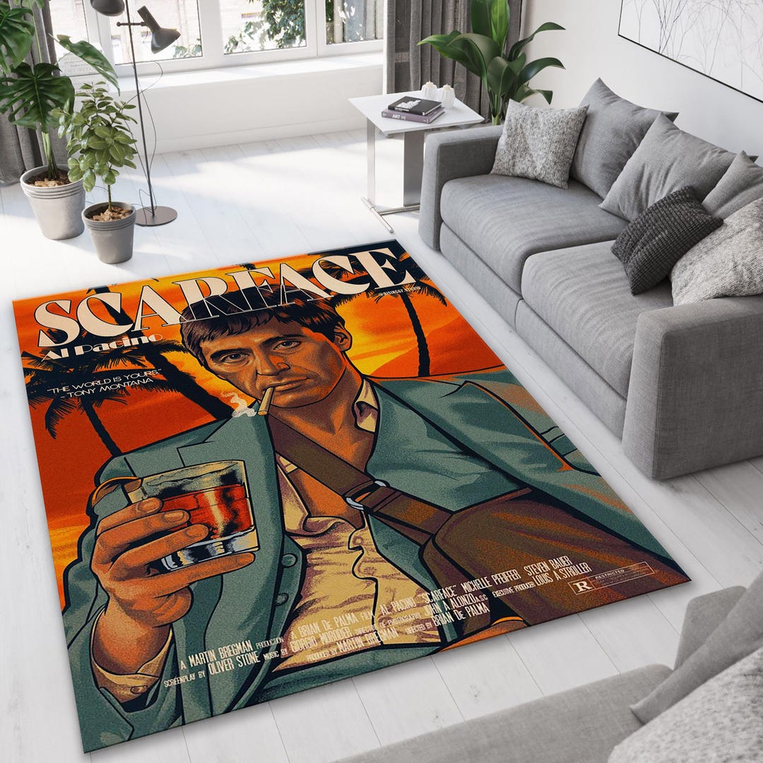 Scarface Rug, Tony Montana Rug, Legend Star and Film,scarface,movie ...