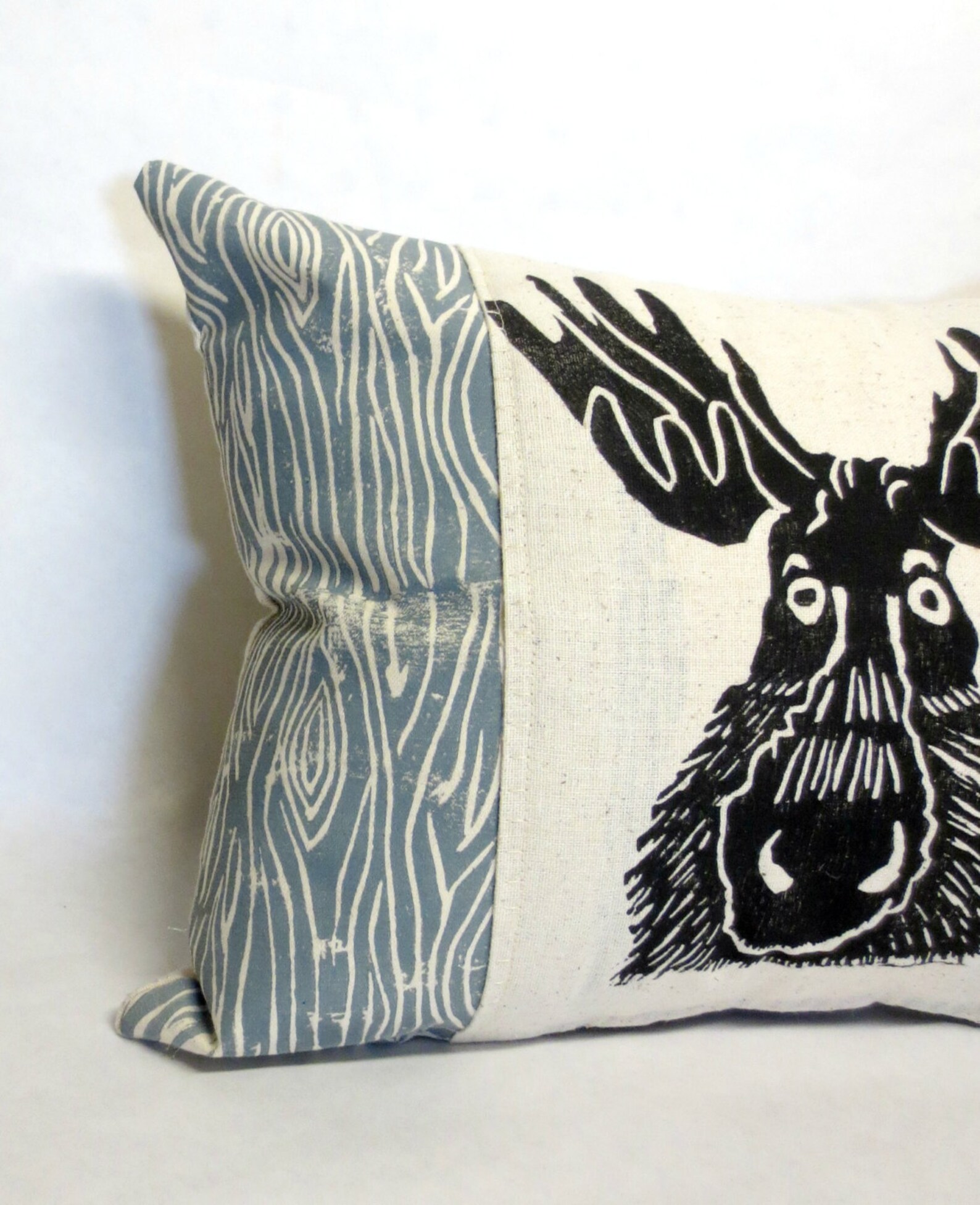 Moose Pillow Woodland Moose Pillow Your Choice of Wood - Etsy