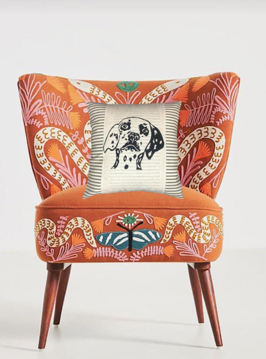 SALE Dalmatian Dog Block Print Decorative Pillow / Gift / Birthday Gift ...