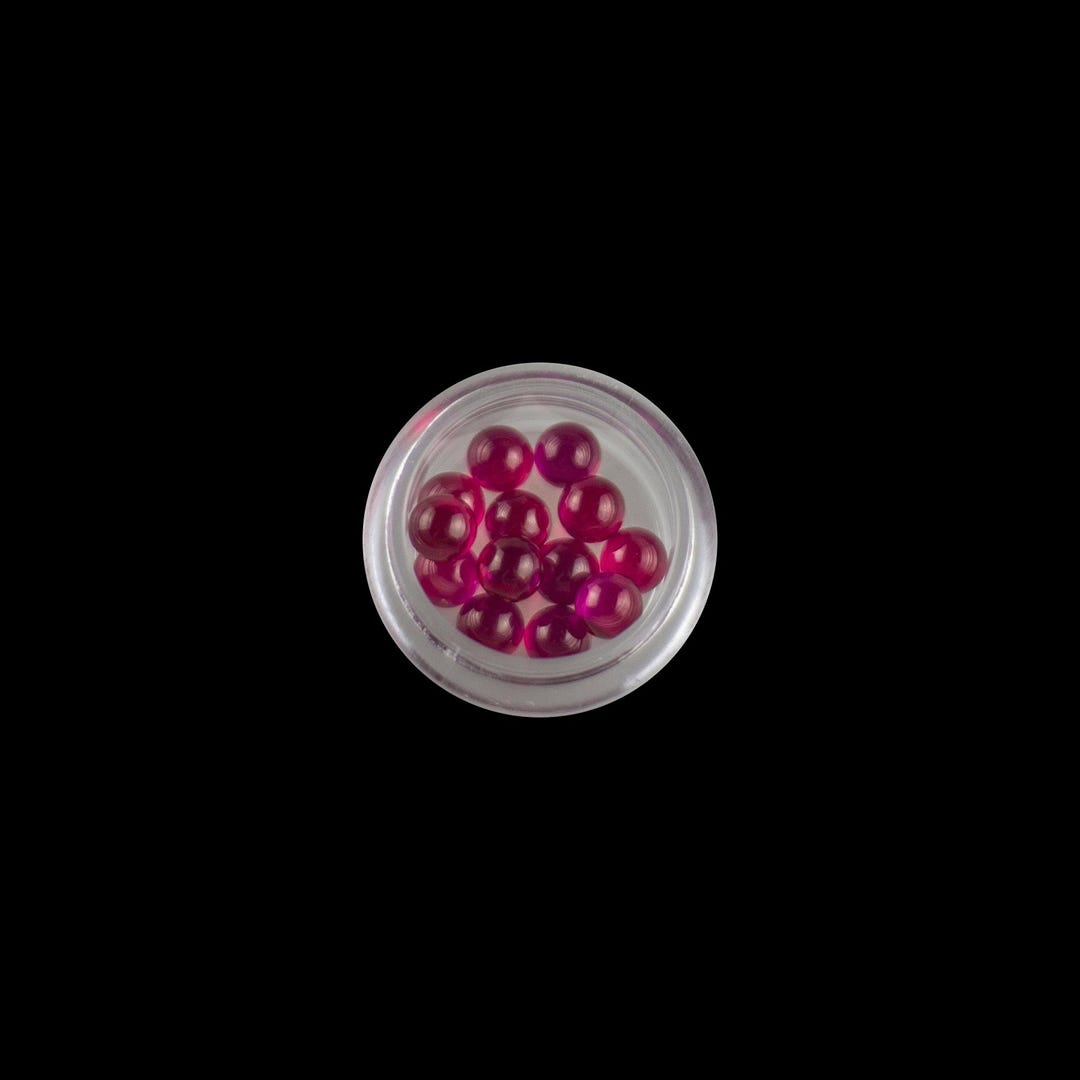 6mm Ruby Pearls Balls: Lab-grown Corundum Jewelry - Etsy