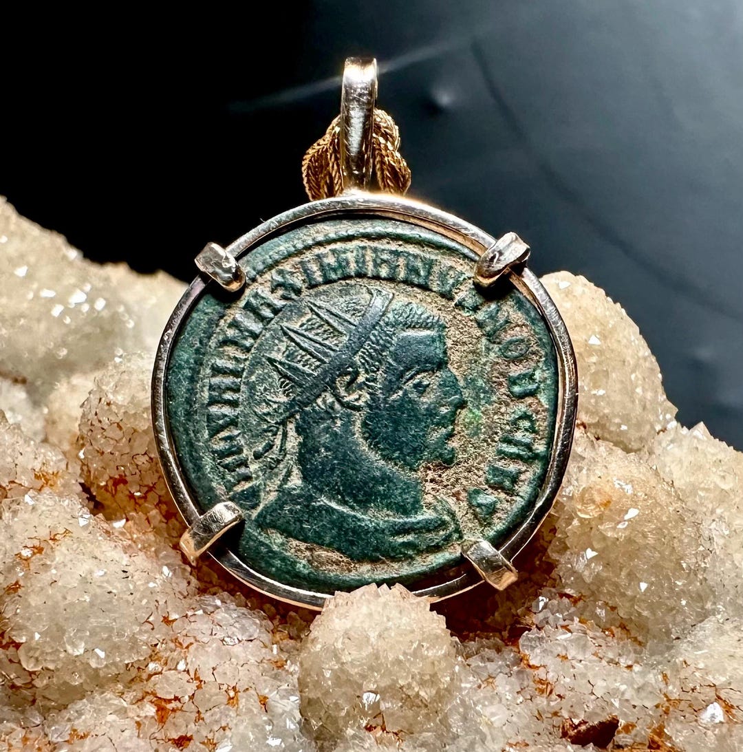 Genuine 3rd Century Roman Coin in 14k Yellow Gold Filled Pendant - Etsy