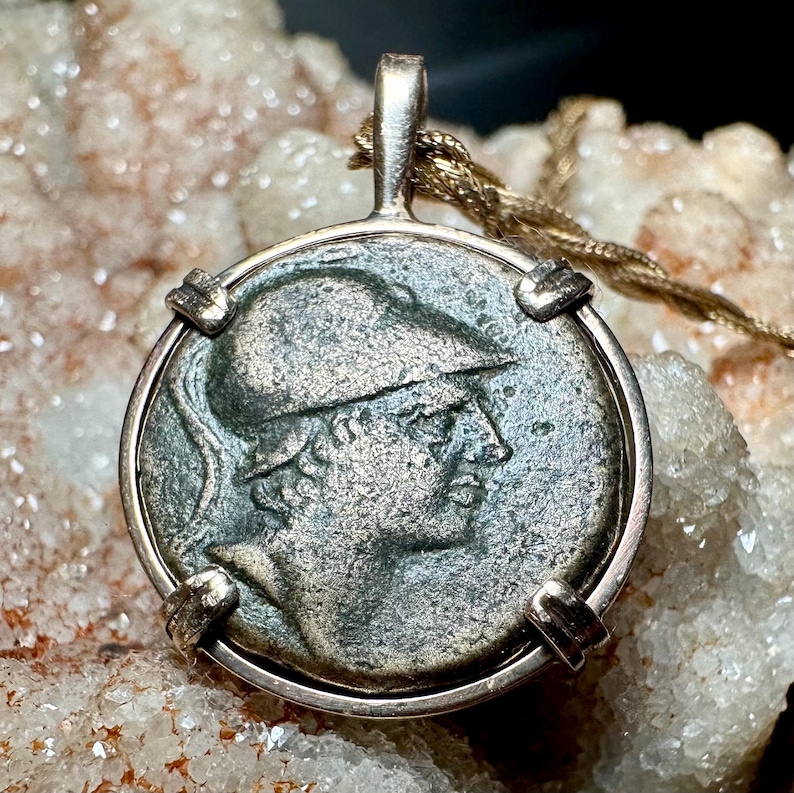 Genuine 1st Century BC Ancient Greek Ares God of War Coin in 14k Yg ...
