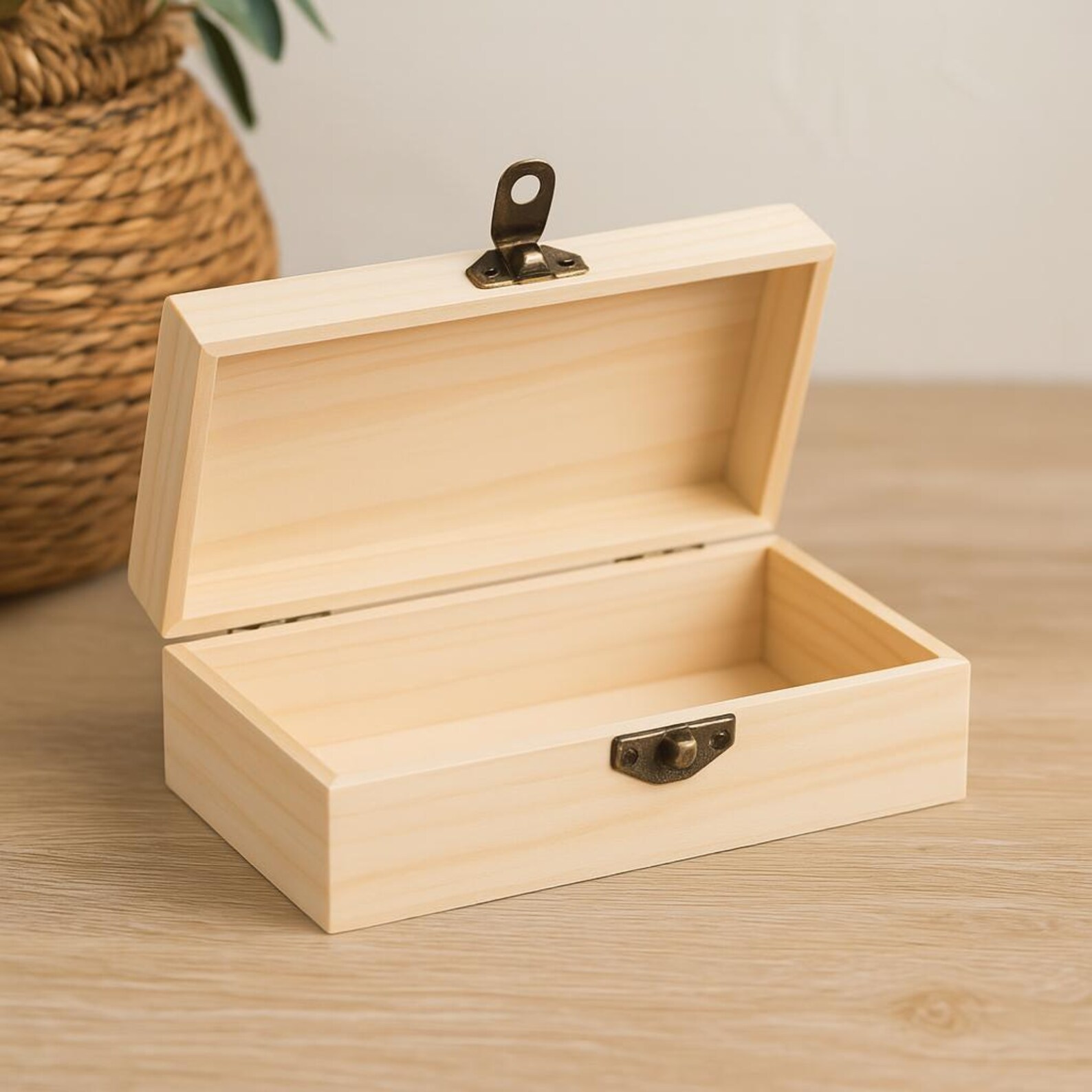Retro Wooden Clamshell Box: Handmade Jewelry & Desk Organizer - Etsy