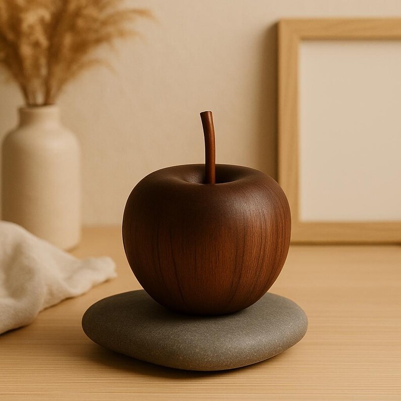 Minimalist Wood Apple Diffuser – Aromatherapy Ornament & Blessing Gift ...