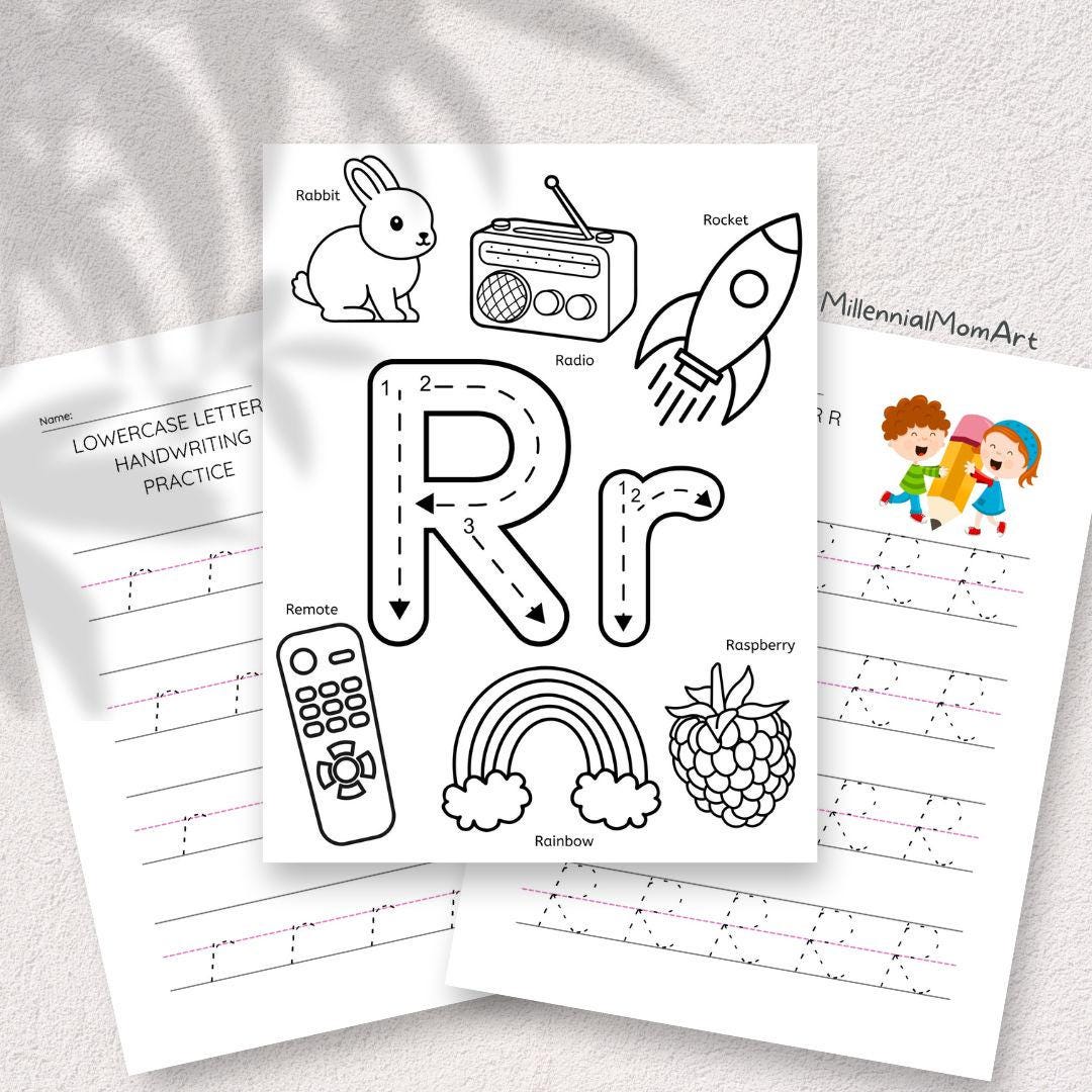 Letter R Preschool Learning Worksheet | Alphabet Tracing, Coloring ...
