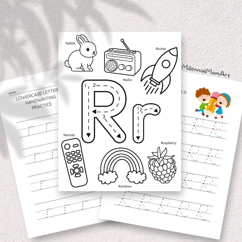 Letter R Preschool Learning Worksheet | Alphabet Tracing, Coloring ...