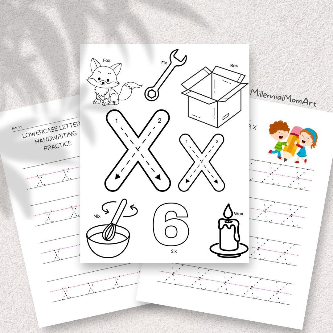 Letter X Preschool Worksheet | Alphabet Tracing & Coloring Page | "x ...