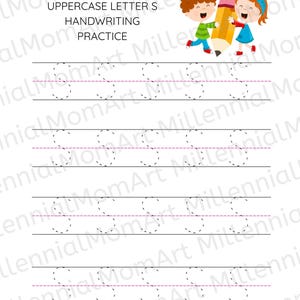 Letter S Preschool Worksheet | Alphabet Tracing & Coloring Page | Hard ...