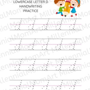 Letter D Preschool Learning Worksheet | Alphabet Tracing & Coloring ...