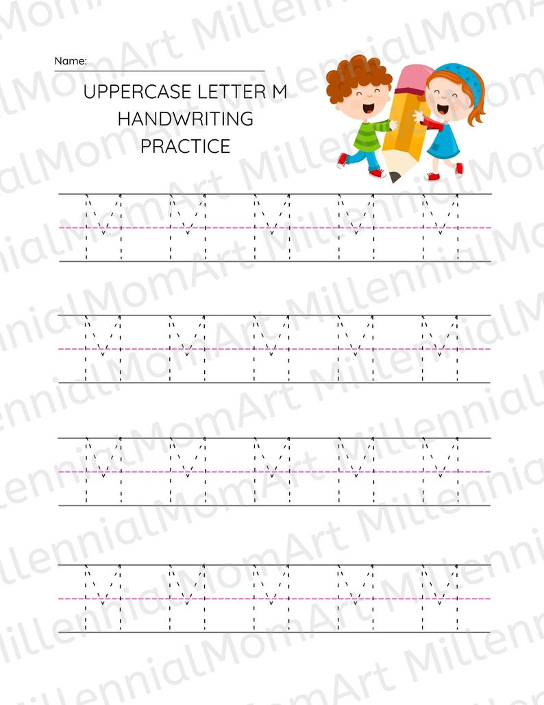 Letter M Preschool Learning Worksheet | Alphabet Tracing Practice | "m ...
