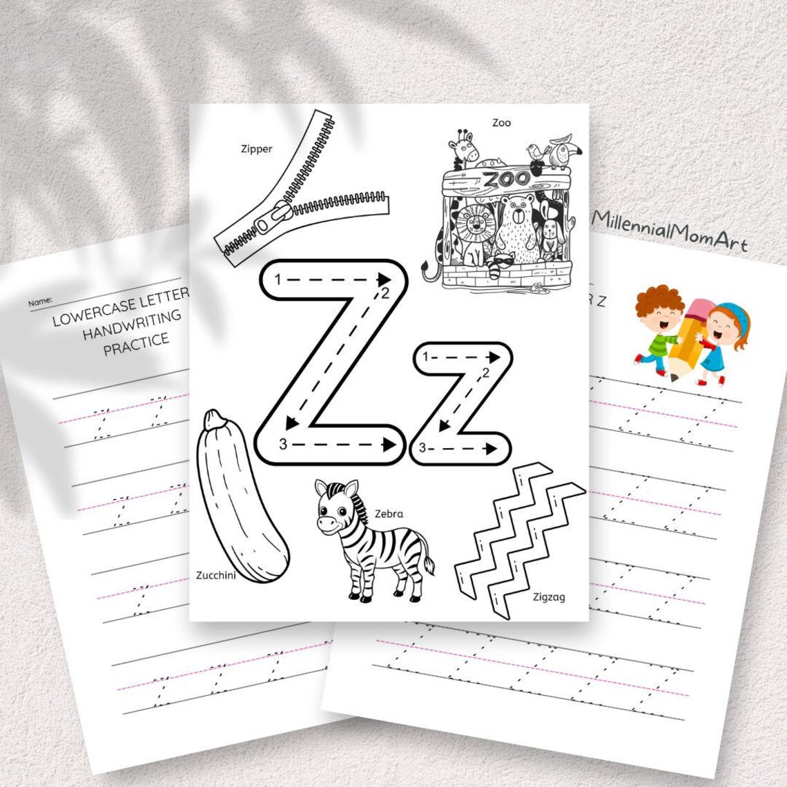 Letter Z Preschool Worksheet | Alphabet Tracing & Coloring Page | "z ...