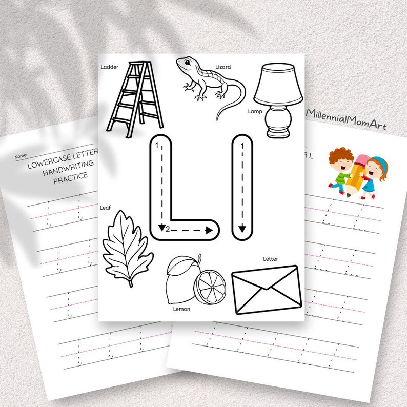 Letter L Preschool Learning Worksheet | Alphabet Tracing & Handwriting ...