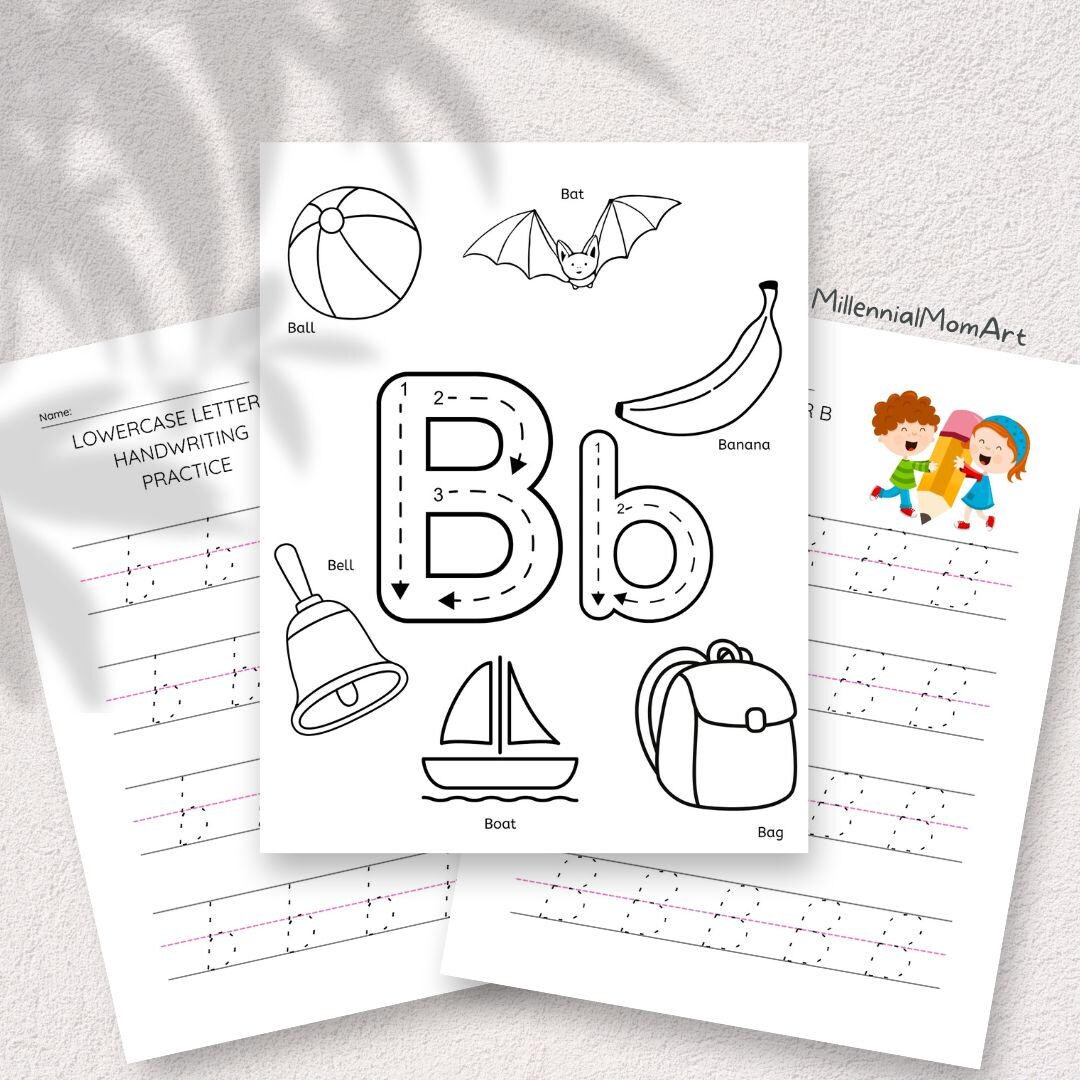 Letter B Preschool Learning Worksheet | PDF Download | Alphabet Tracing ...