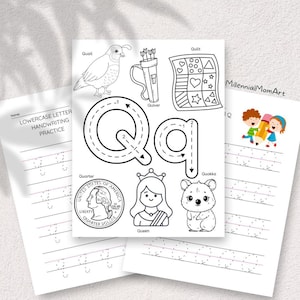 Letter Q Preschool Learning Worksheet | Alphabet Tracing, Coloring ...