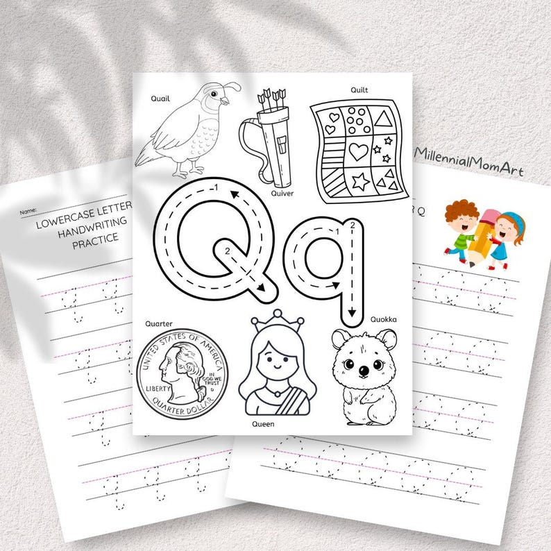 Letter Q Preschool Learning Worksheet | Alphabet Tracing, Coloring ...