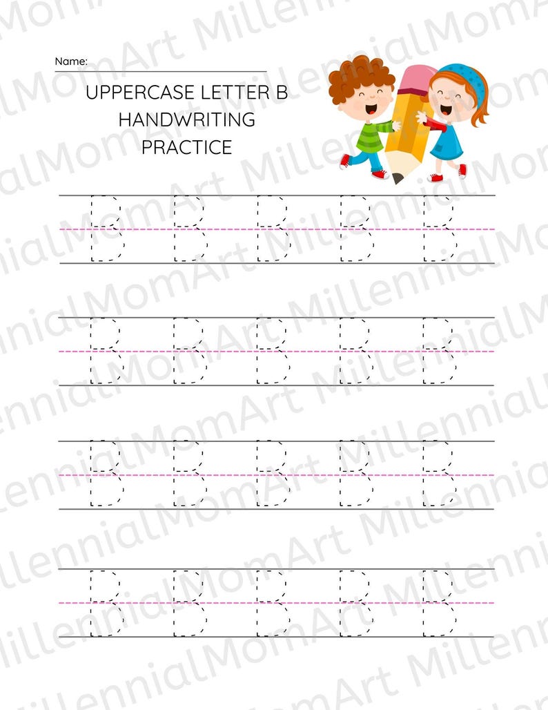 Letter B Preschool Learning Worksheet | PDF Download | Alphabet Tracing ...