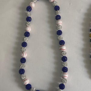 Cubs MLB Rhinestone Bead Drip Necklace & Bracelet - Etsy