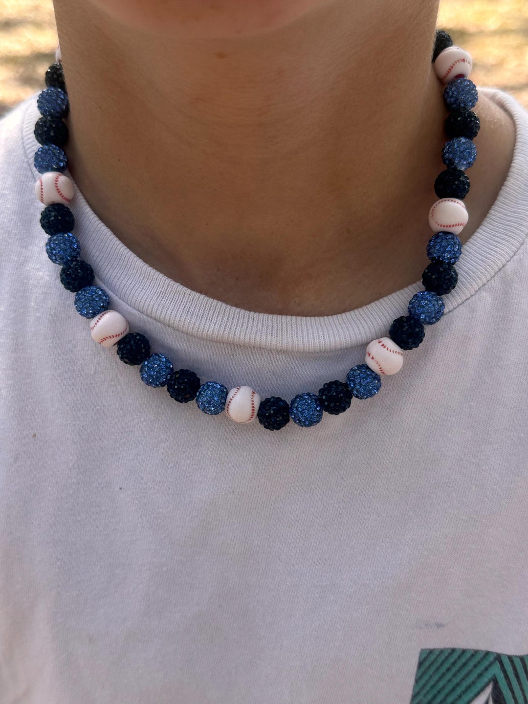 Rays MLB Rhinestone Bead Drip Necklace & Bracelet - Etsy