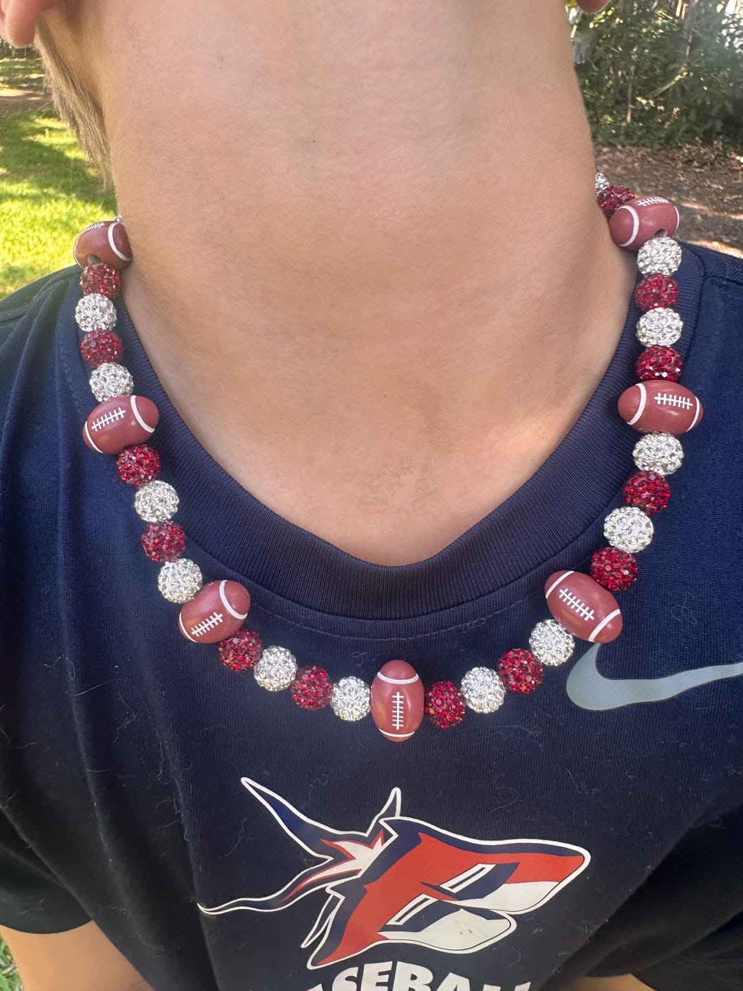 Falcons Inspired Rhinestone Bead Drip Necklace & Bracelet - Etsy