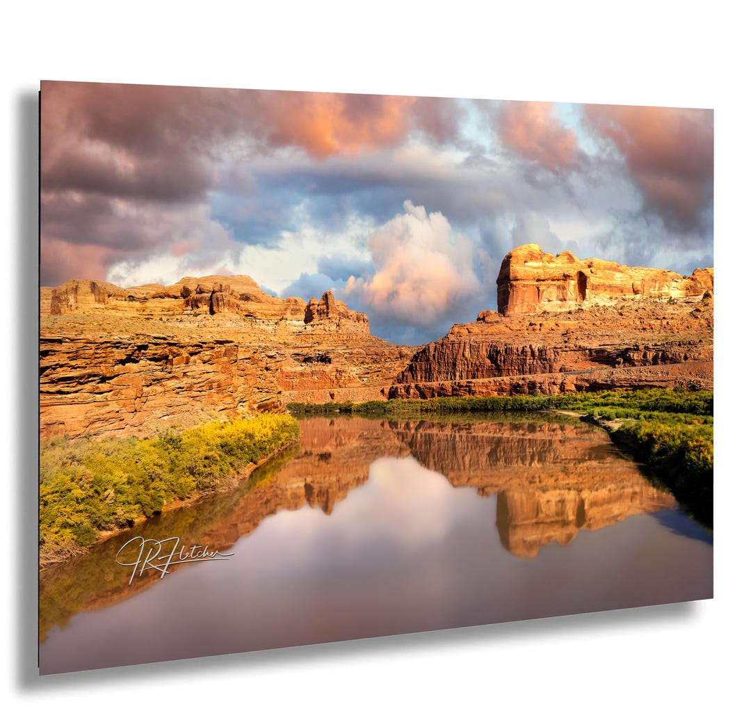 Colorado River Desert Landscape Sunset Clouds Moab Utah USA | Travel ...