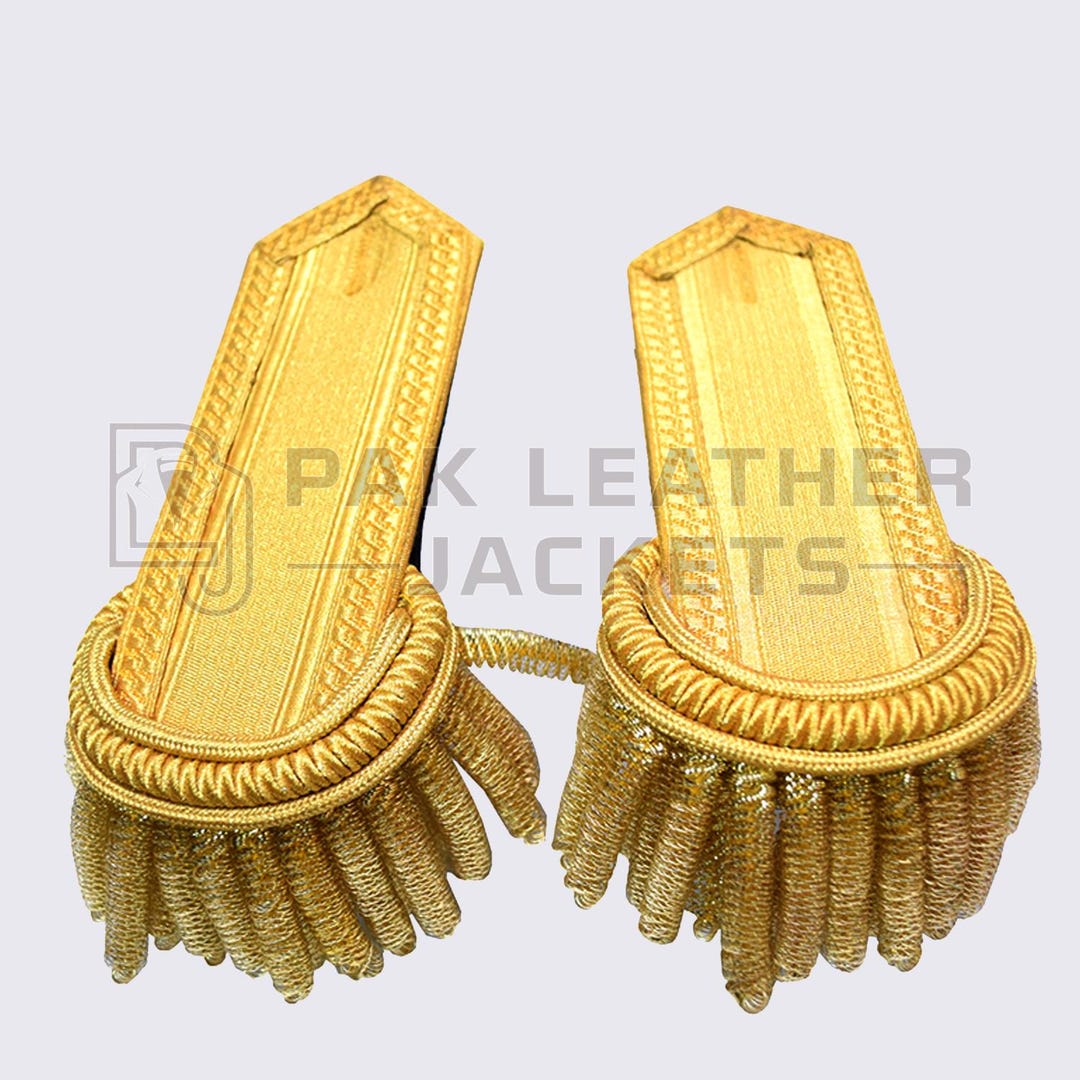 Gold Bullion Fringe Epaulettes Handmade Military Uniform Shoulder ...