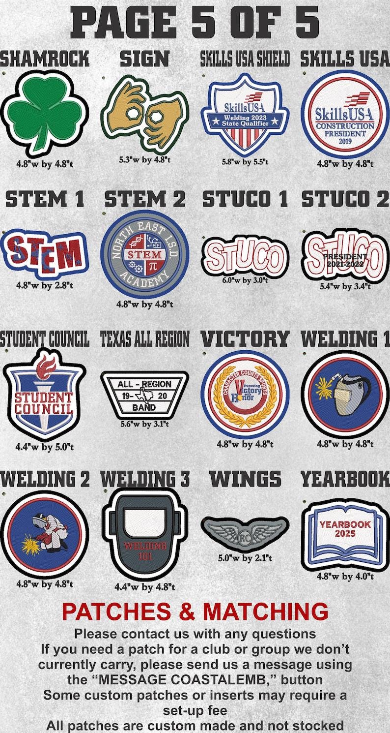Custom Chenille Letterman Jacket Patch Academic & Club - Etsy