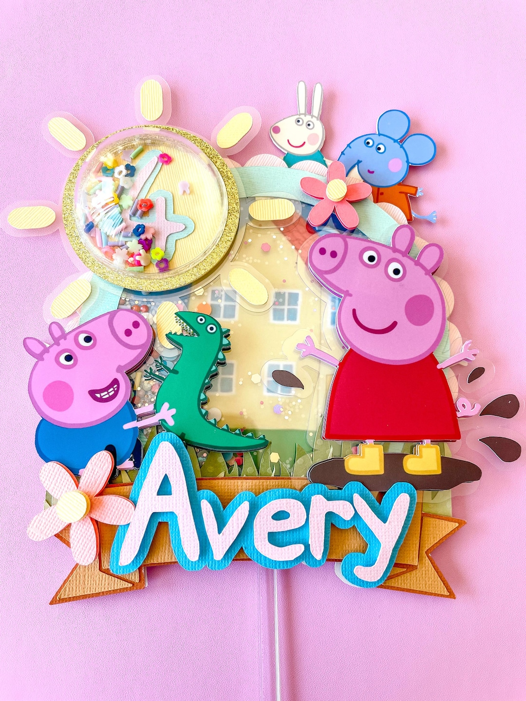 PIG CAKE TOPPER, Pig Birthday Party Decorations, Cake Topper Peppa Pig ...