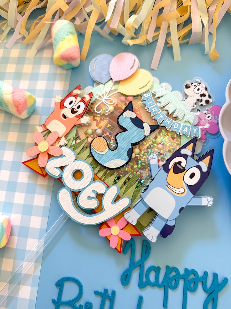Blue Dog Party Decoration, Blue Dog Cake Topper, Blue Dog Birthday ...