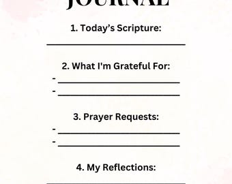 Printable Prayer Journal Page – Christian Devotional Worksheet | Daily ...