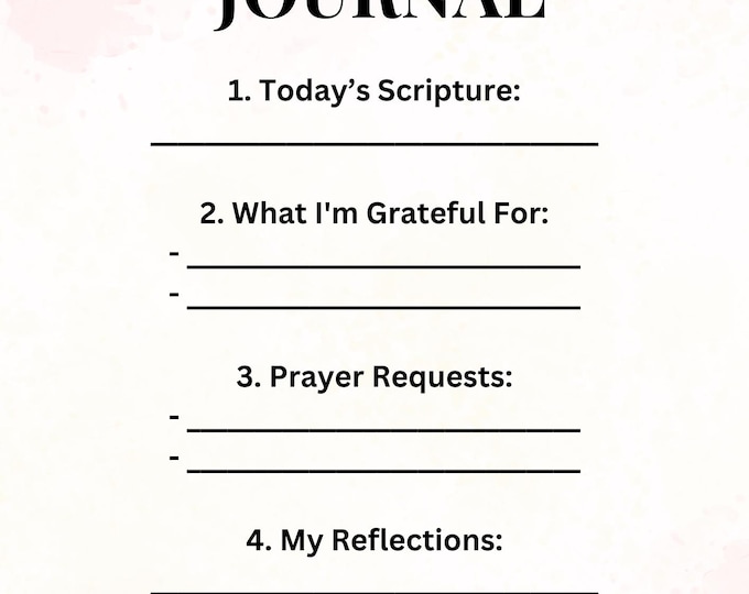 Printable Prayer Journal Page – Christian Devotional Worksheet | Daily ...