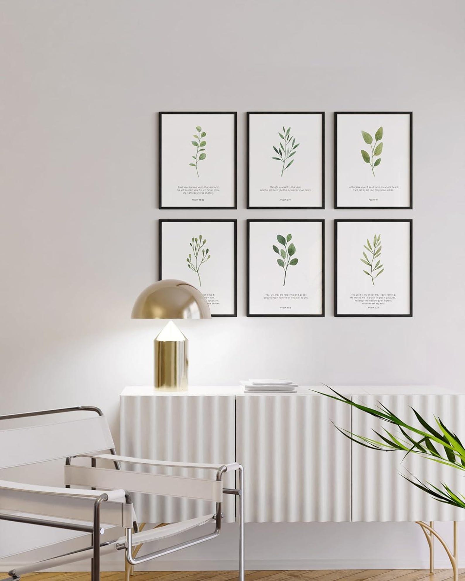 Bible Verses Wall Decor - Set of 6 Christian Wall Decor Scripture Wall ...