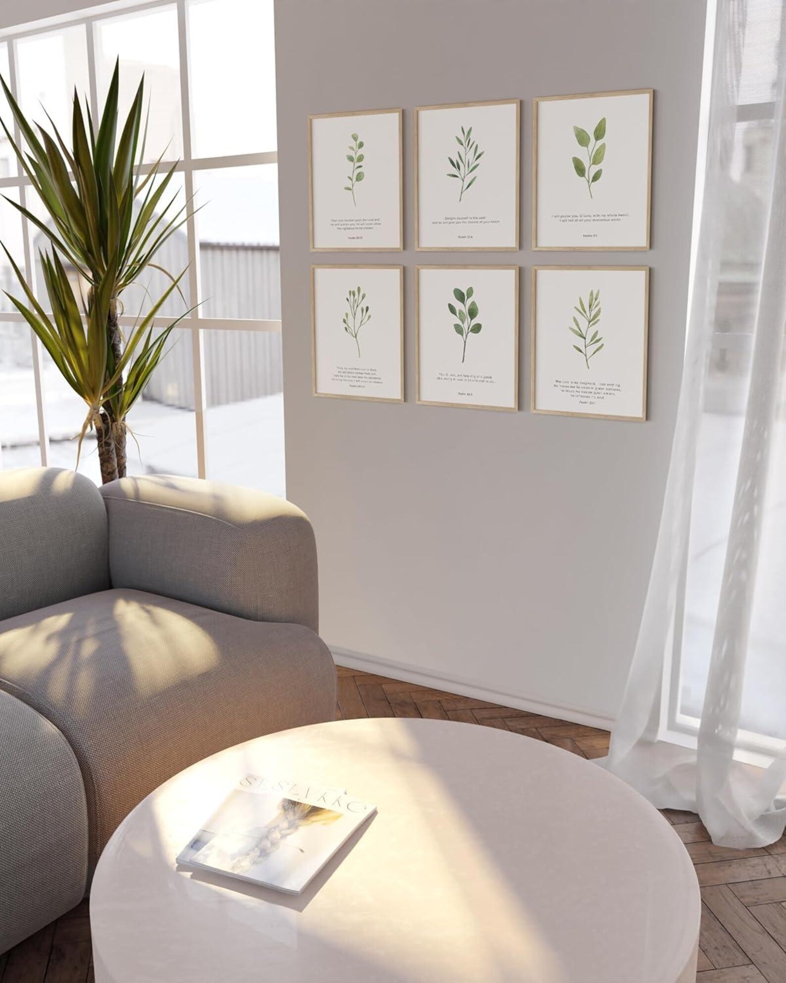 Bible Verses Wall Decor - Set of 6 Christian Wall Decor Scripture Wall ...