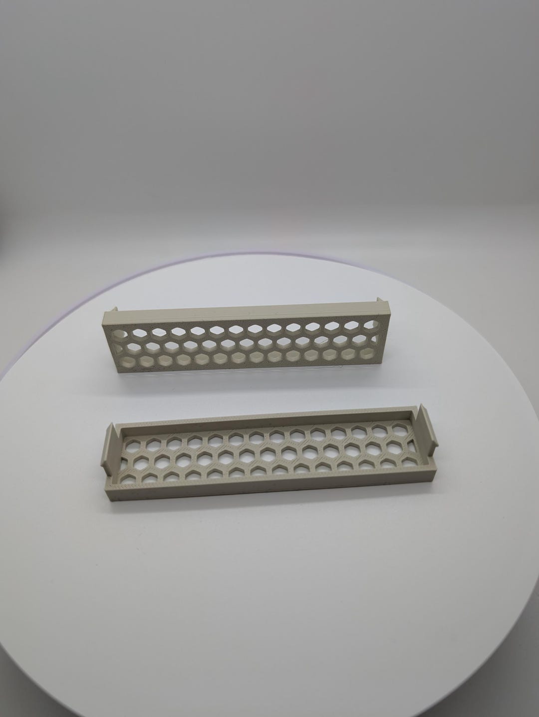2x - 3.5 Inch Disk Drive Bay Cover Vented Small Hexagon Holes. Beige ...