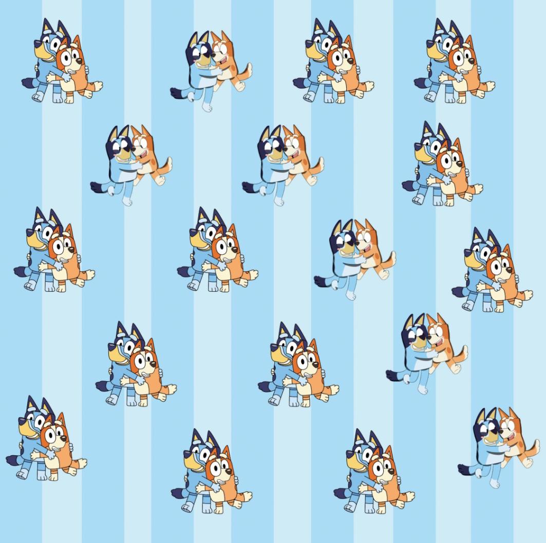 Bluey Fabric Blue Dog Fabric Bluey and Bingo Fabric Cartoon Anime ...