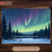 Aurora Borealis Greeting Card: Northern Lights Landscape (digital ...