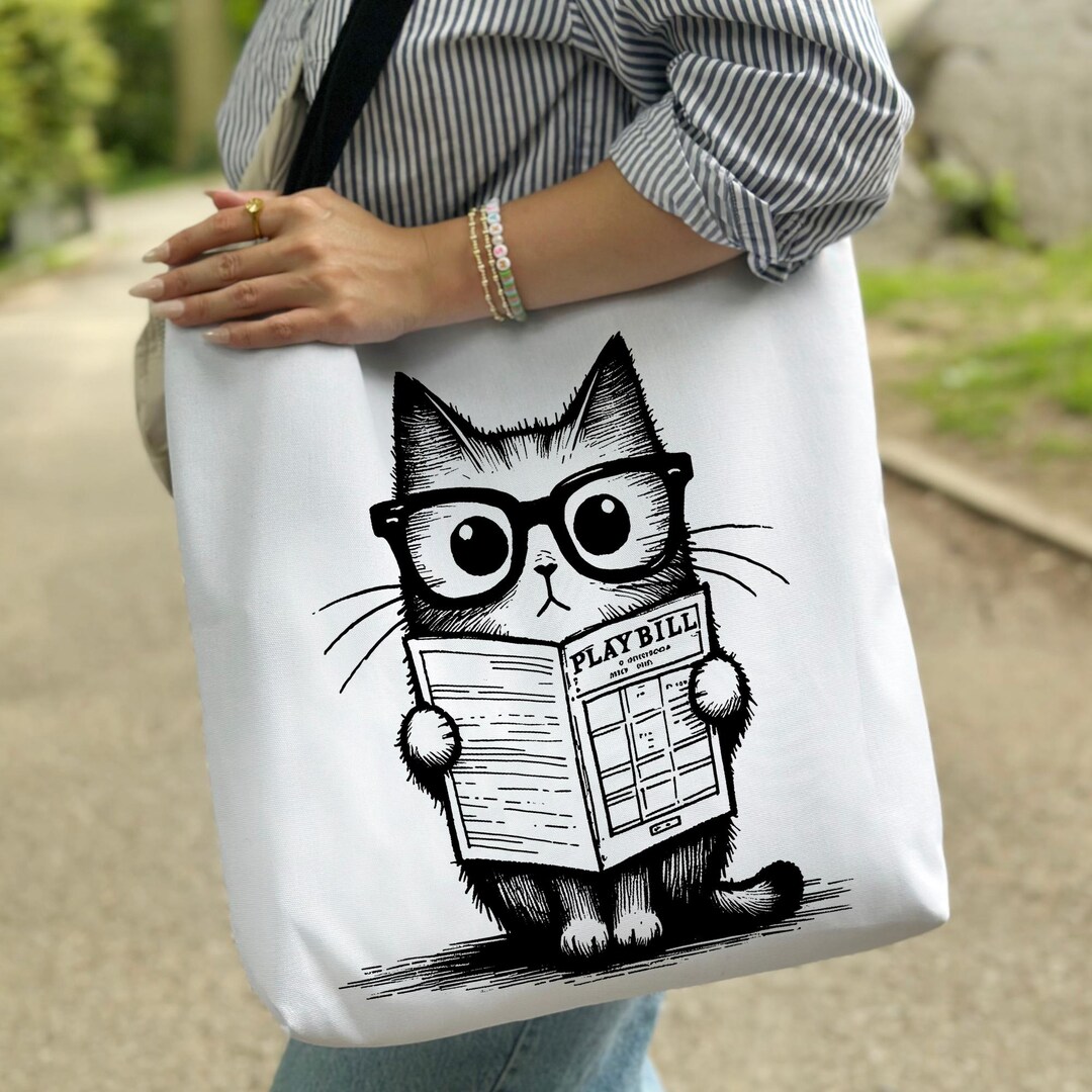Theatre Cat Actor Tote Bag Actor Gift Theatre Tote Bag Director Gift ...