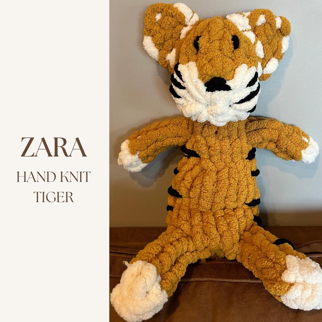 Zara the Tiger- Chunky Hand Knit - Etsy