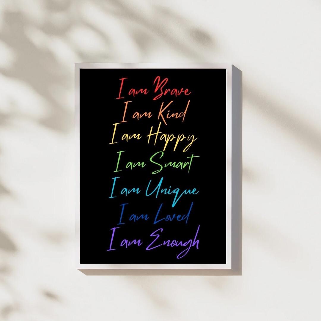 Kids Affirmation Wall Art - Etsy